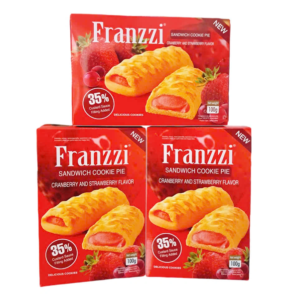 Bánh nhân vị nam việt quất và dâu Franzzi 100g | Can.D Confectionery