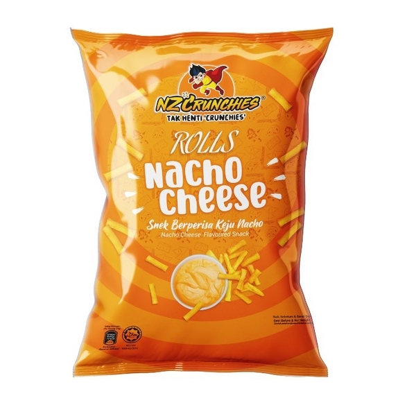 Snack cuộn NZ Crunchies Phô mai Nacho 45 g | Can.D Confectionery