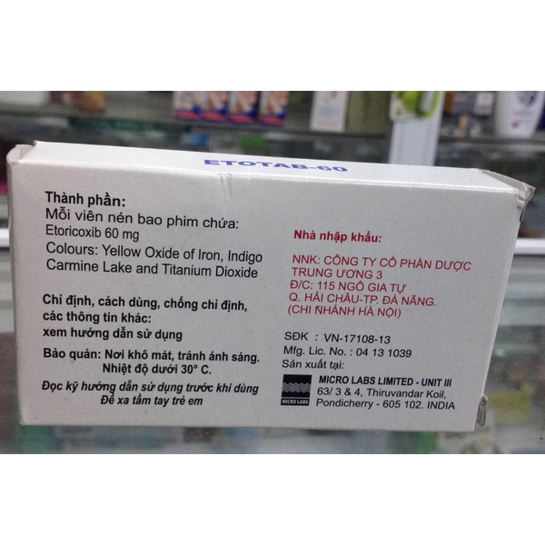 Etotab 60mg/giảm đau-hạ sốt-chống viêm/thuốc tân dược/nhathuocyentrang.com
