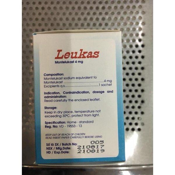 Leukast 4mg gói/ Dị ứng - hen/thuốc tân dược/nhathuocyentrang.com