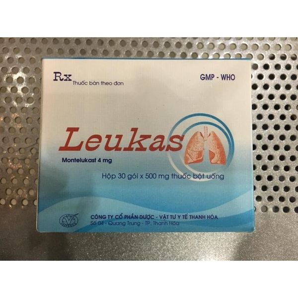 Leukast 4mg gói/ Dị ứng - hen/thuốc tân dược/nhathuocyentrang.com