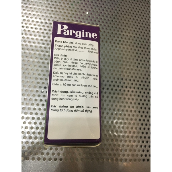 Pargine 1g/10ml/ Gan -Mật - Thận/ thuốc tân dược/nhathuocyentrang.com