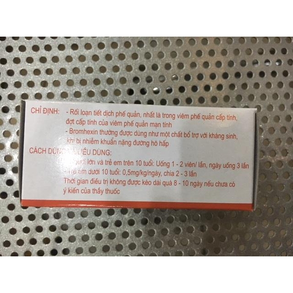 Bromhexin 8mg/thuốc ho/thuốc tân dược/nhathuocyentrang.com