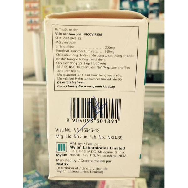 Ricovir - EM Mylan/gan-mật-thận/thuốc tân dược/nhathuocyentrang.com