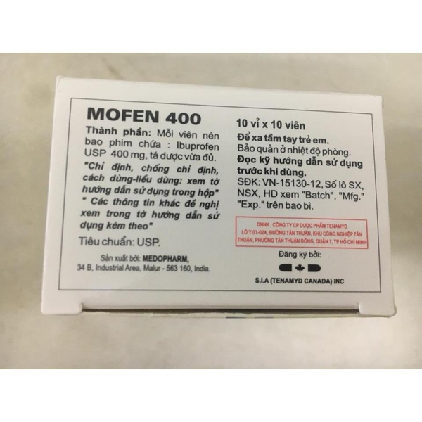 Mofen 400mg/giảm đau-hạ sốt-chống viêm/thuốc tân dược/nhathuocyentrang.com