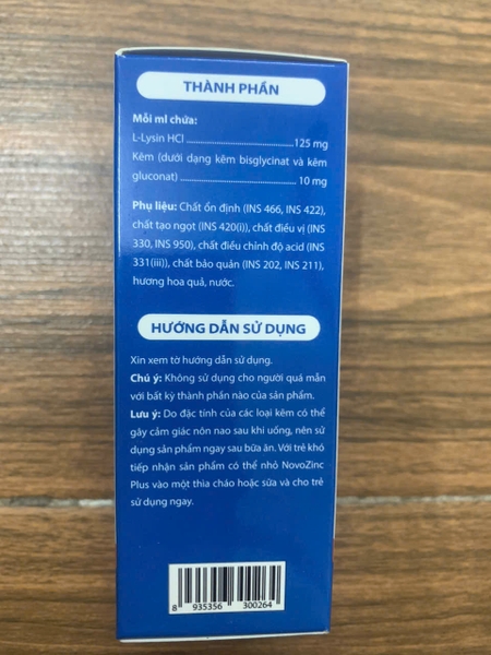 NovoZinc Plus 20ml | nhathuocyentrang