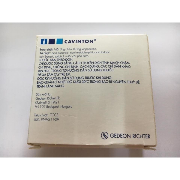 Cavinton injection/tuần hoàn não-thần kinh/thuốc tân dược ...