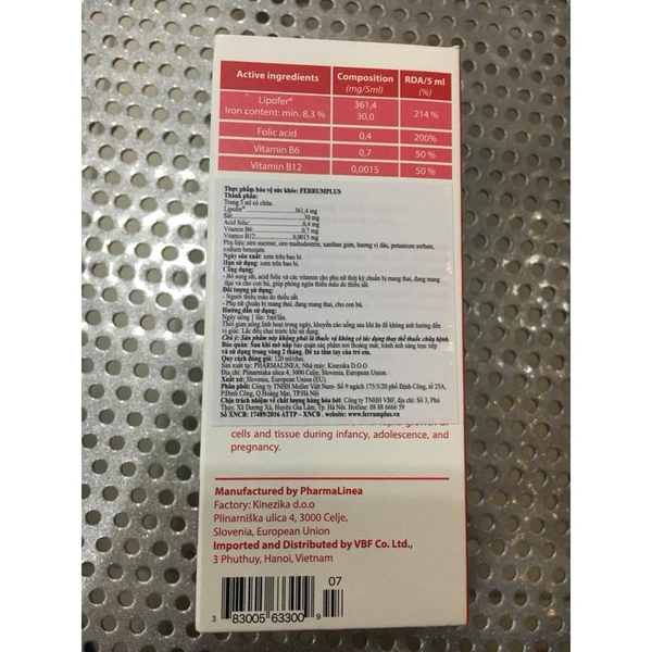 Ferrum Plus/ Bổ sung sắt/sản phẩm thảo dược-vitamin/nhathuocyentrang.com