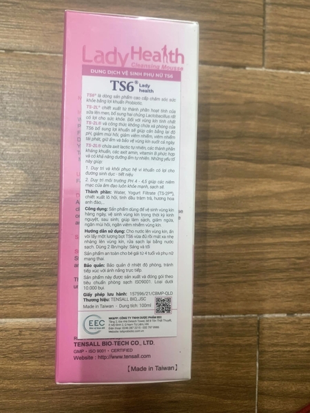 Dung dịch vệ sinh TS6 Lady Health 100ml | nhathuocyentrang