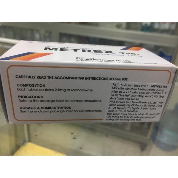 Metrex 2.5mg/giảm đau-hạ sốt-chống viêm/thuốc tân dược/nhathuocyentrang.com