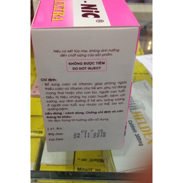 Calcium Nic 5ml/bổ sung canxi/thuốc bổ/sản phẩm thảo dược-vitamin ...