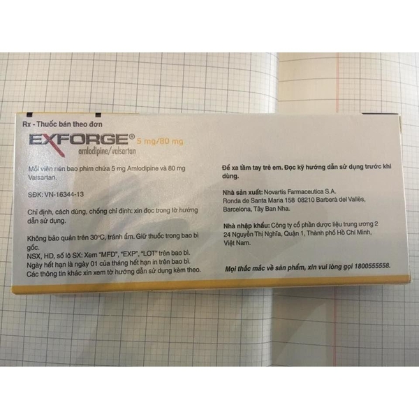 Exforge 5/80 mg/tim mạch/thuốc tân dược/nhathuocyentrang.com