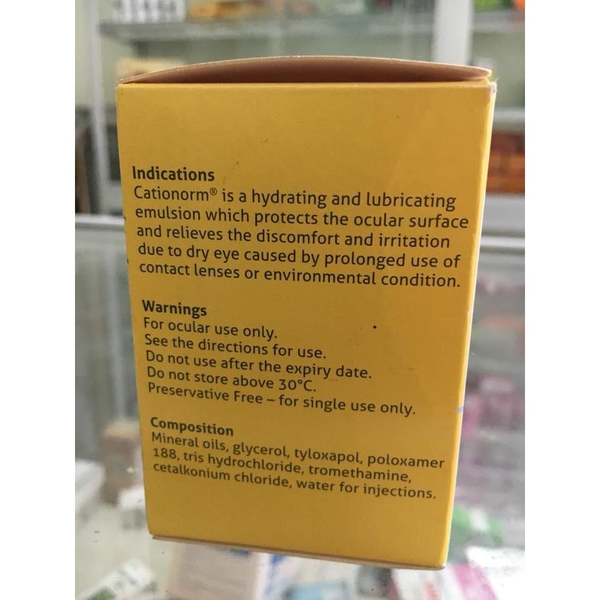 Cationorm 0.4ml/ Mắt/ thuốc tân dược/nhathuocyentrang.com