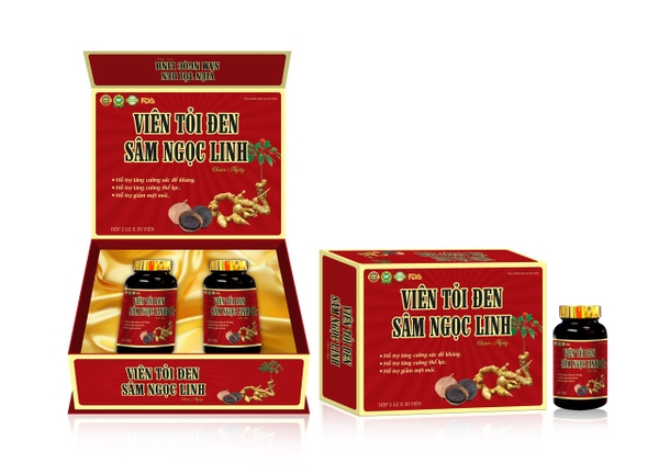 Viên Tỏi Đen Sâm Ngọc Linh (Hộp 2 lọ) | nhathuocyentrang