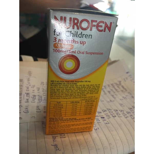 Nurofen 100mg/5ml/giảm đau-hạ sốt-chống viêm/thuốc tân dược ...