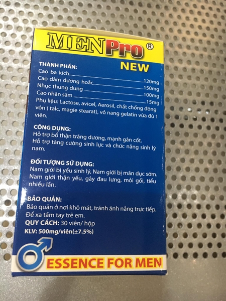 Men Pro New | nhathuocyentrang