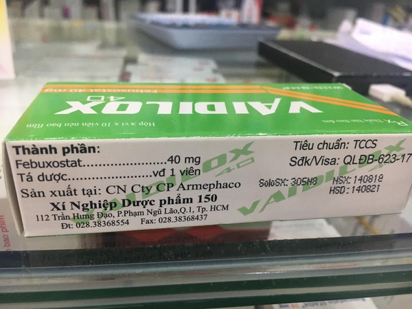 Vaidilox 40mg | nhathuocyentrang