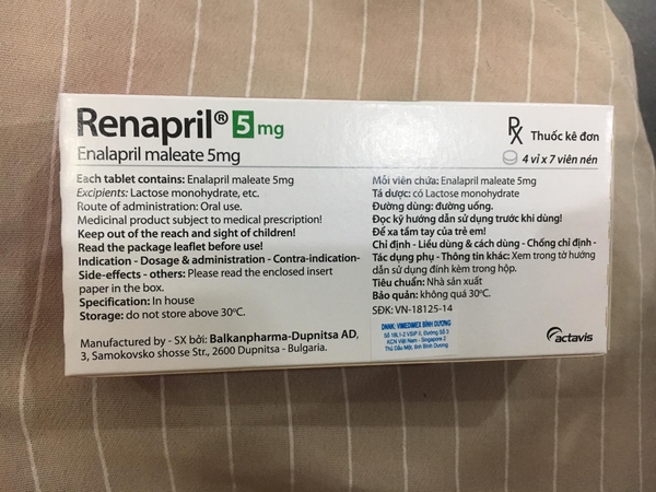 Renapril 5mg/Tim Mạch/thuốc tân dược/nhathuocyentrang.com