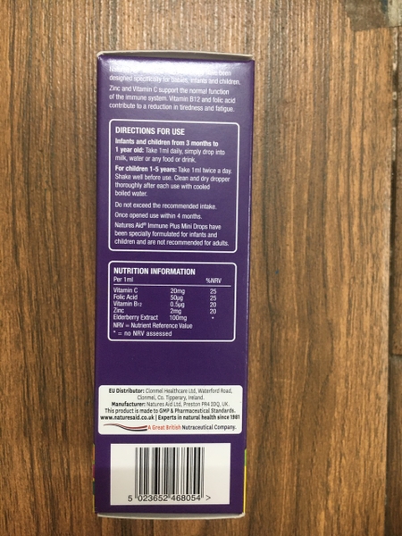 Natures Aid Mini Drops Immune Plus 50ml | nhathuocyentrang