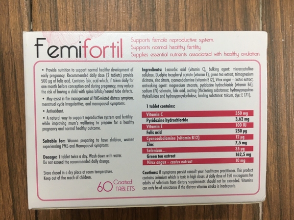 Femifortil/ Mang thai-cho con bú/sản phẩm thảo dược - vitamin ...