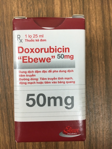 Doxorubicin Ebewe 50 | nhathuocyentrang