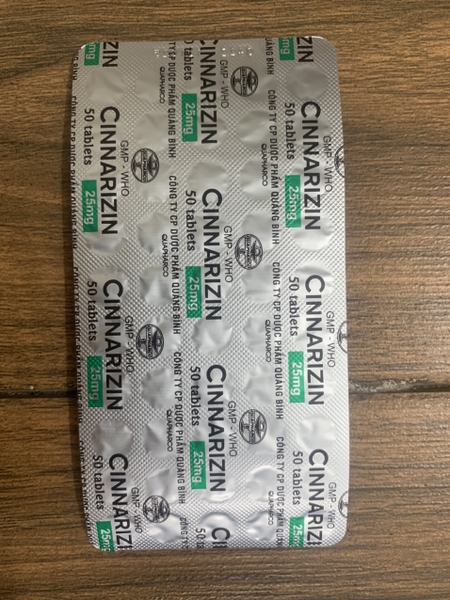 Cinnarizin 25mg Quảng Bình | nhathuocyentrang