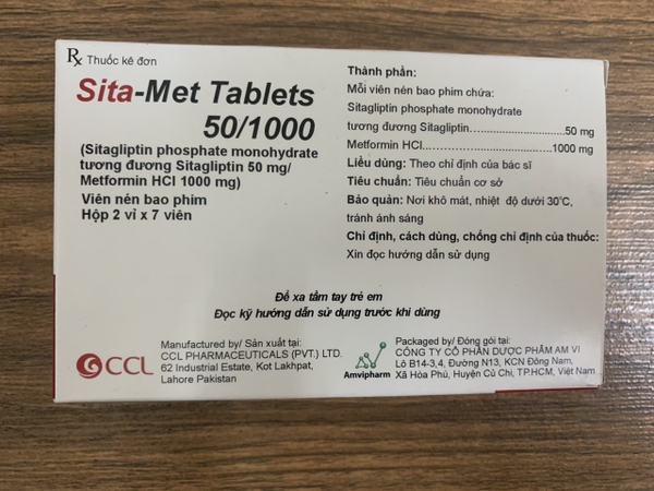 Sita-Met Tablets 50/1000 | nhathuocyentrang