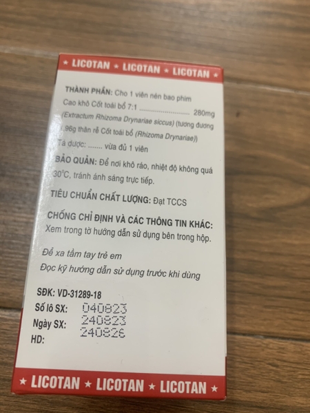 Licotan | nhathuocyentrang