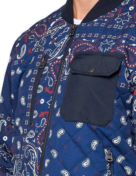 Áo Khoác Levi's Chính Hãng - Diamond Quilted Bomber Jacket - Màu xanh ...