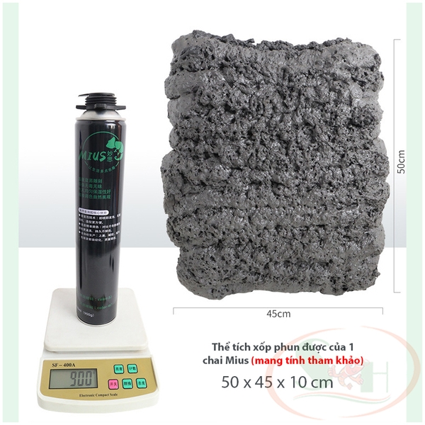 Bình xịt foam Mius tạo bố cục background bể bán cạn - Shrimp Home
