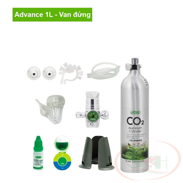 Bộ kit Ista Co2 Cylinder Set 1L combo test dây sủi co2 - Shrimp Home