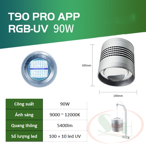Đèn led lon Week T70, T90 Pro series RGB UV độ rọi sâu - Shrimp Home