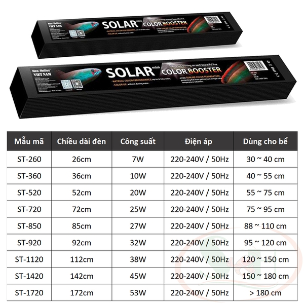 Đèn led Neo Helios Solar Color Booster ST series màu - Shrimp Home