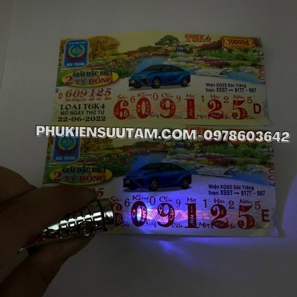 Đèn Pin Siêu Rẻ Ánh Sáng Tím UV 2 Đầu