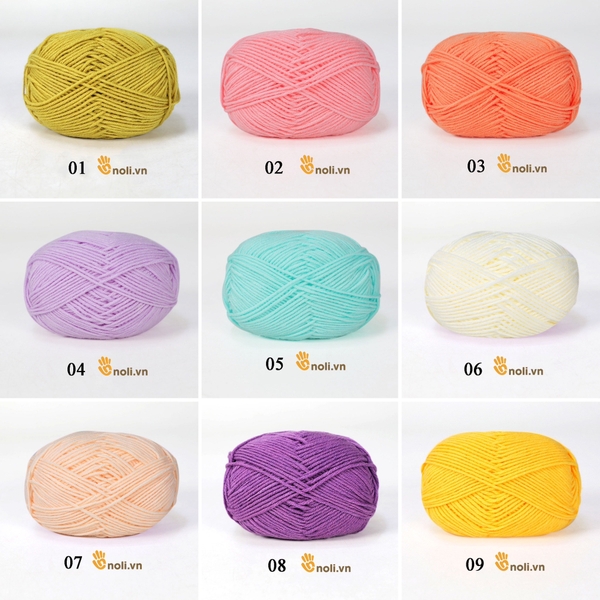 Len Milk Cotton 50gr giá rẻ chất lượng cao | NoLi Handmade Shop