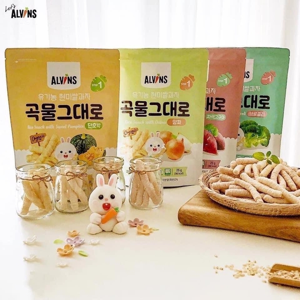 Bánh Gạo Lứt Hữu Cơ Alvins 25g Step 1 – thienduongtretho.com