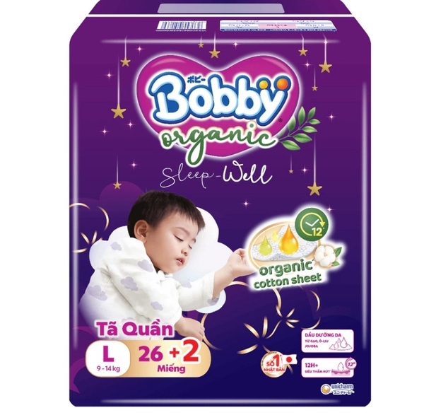 Tã Quần Ban Đêm Bobby Organic Sleep Well Size L 26 Miếng (9-14kg ...
