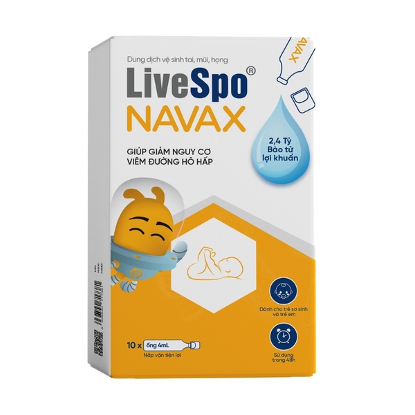 Dung dịch vệ sinh Tai Mũi Họng LiveSpo Navax (Hộp 10 Ống x 4ml ...