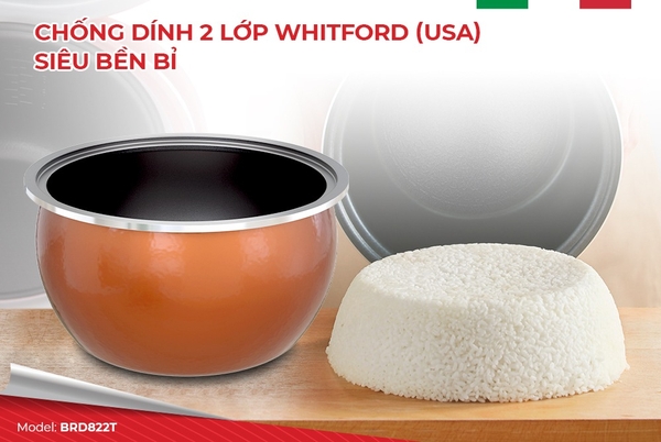Nồi cơm điện Baretti 1.2 lít BRD822T - Sản phẩm chính hãng | HÀNG BẾP