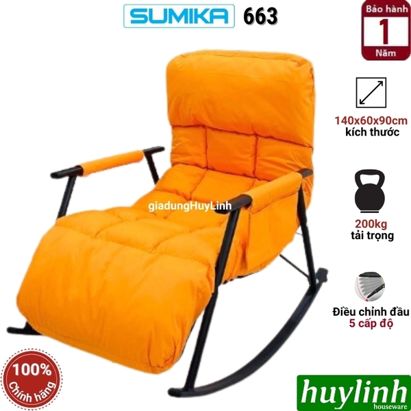 Ghế bập bênh thư giãn Sumika 663 - Tải trọng 200kg - khung thép sơn ...