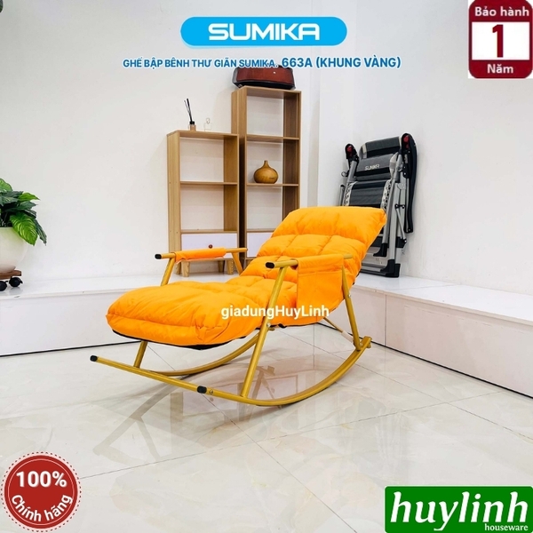 Ghế bập bênh thư giãn Sumika 663A - Tải trọng 200kg - khung thép sơn ...