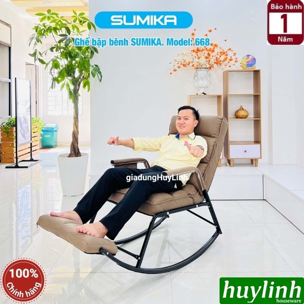 Ghế bập bênh thư giãn Sumika 668 - Tải trọng 200kg - khung thép sơn ...