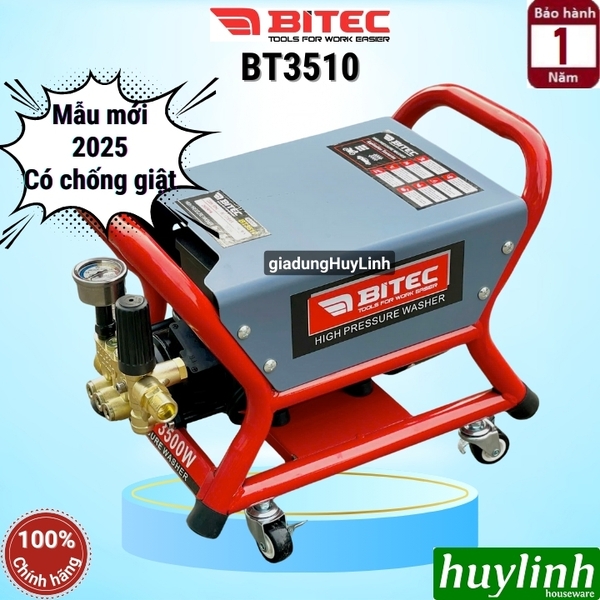 [Chống giật] Máy xịt rửa xe Chỉnh Áp BiTec BT3510 - 3500W - motor từ ...