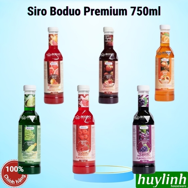 750ml - Siro Boduo Premium - Dâu tây - Đào - việt quất - bưởi hồng ...