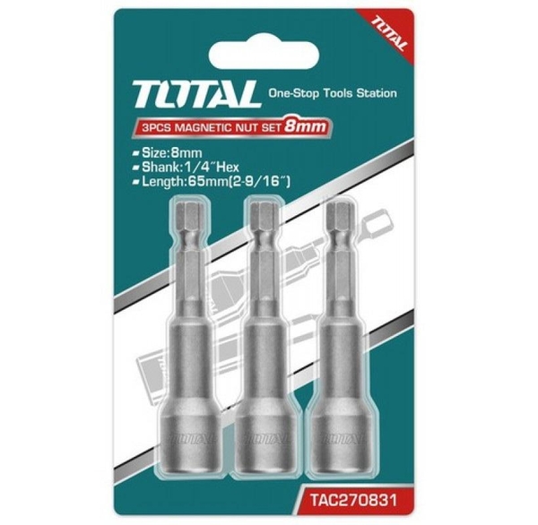 Bộ mũi bắn tôn 1/4" Total TAC270831 đường kính 8mm