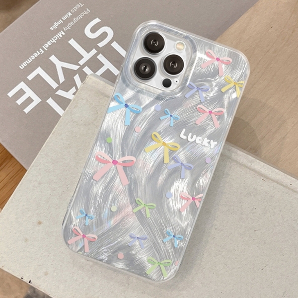 Ốp Color Bow Mềm Ánh Bạc Shin Case