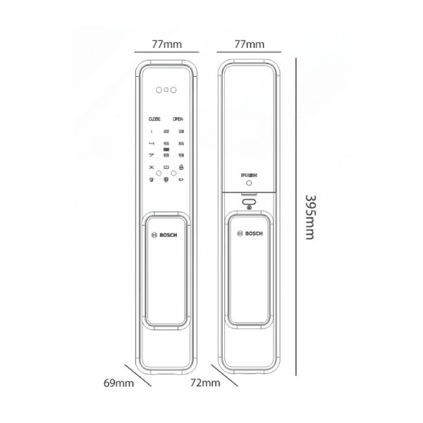 Khóa vân tay Bosch EL 600 App màu đen - AALock- khóa cao cấp chính hãng