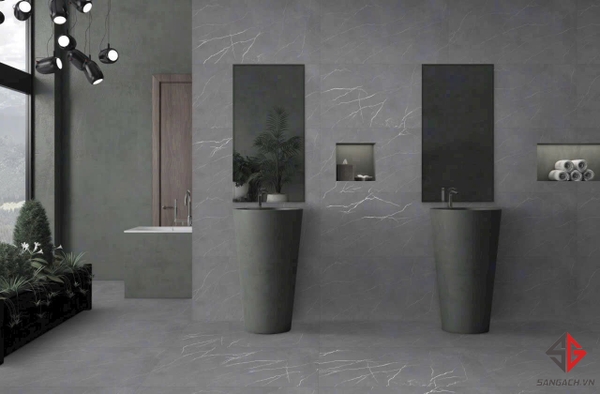 Gạch ốp lát 60x120 SANDY NERO - Showroom Sàn Gạch