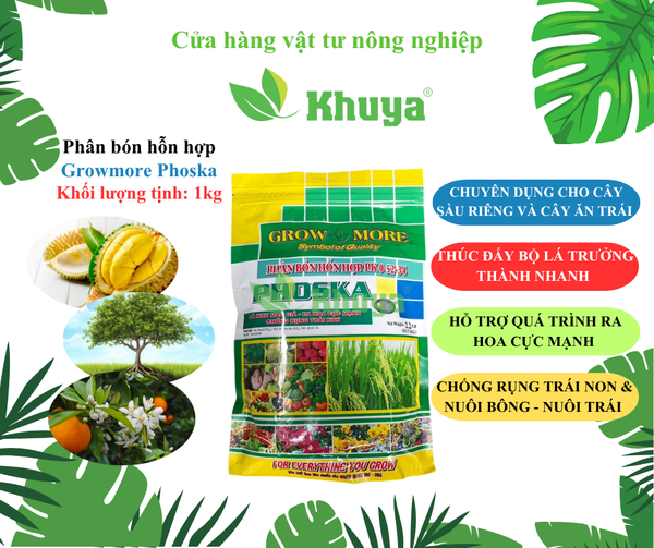 Growmore Phoska 0-52-34 túi 1kg - CỬA HÀNG VẬT TƯ NÔNG NGHIỆP KHUYA