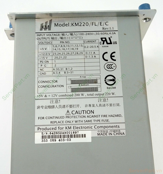 413511-001 AH220A model KM220 Bộ nguồn PSU Hot HP MSL4048 Tape Library ...